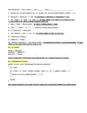 Exam4 Answers 2 Docx COSC 236 Fall 2018 Exam 4 Section Date Name 1 System Out Println DSals