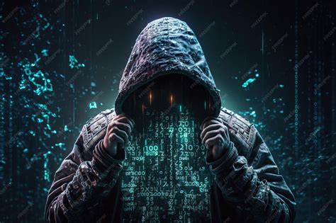 Premium Ai Image Cybersecurity Computer Hacker With Hoodie