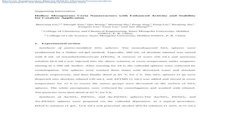 pdf hollow mesoporous ceria nanoreactors with enhanced … · hollow