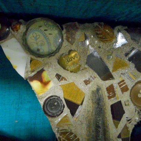 Rustic Folk Art Cross Assemblage Turquoise Brown Mosaic Box Etsy