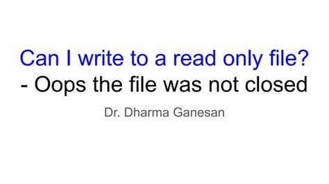 can i write to a read only file ppt