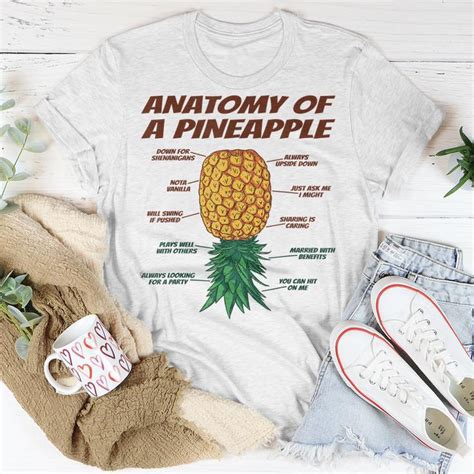 Anatomy Of A Pineapple Upside Down Pineapple Swinger Unisex T Shirt