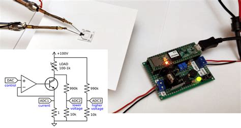 Left Circuit Schematic Right The Circuit Connected To A Test Device Download Scientific