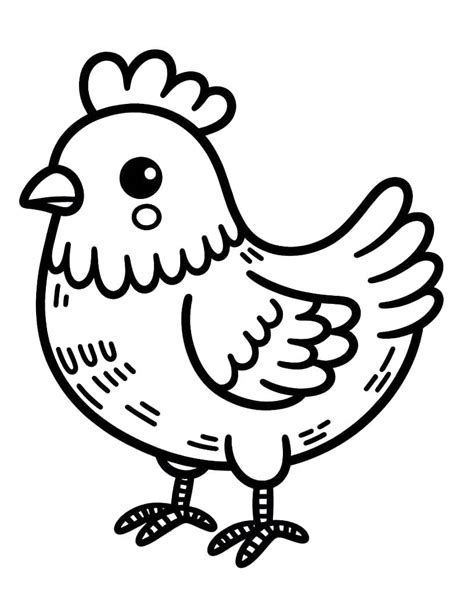 Målarbilder Höna