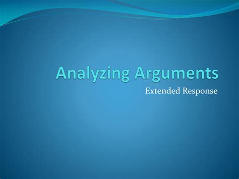 ppt analyzing arguments powerpoint presentation free download id