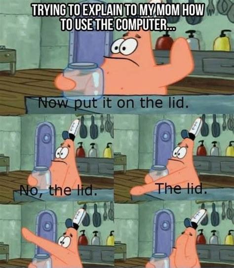 Explaining How To Use The Computer Spongebob Spongebob Funny Spongebob Memes