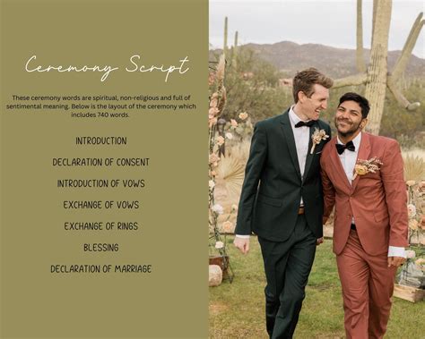 Same Sex Wedding Celebrant Script Gay Wedding Officiant Speech Ceremony Script For Wedding