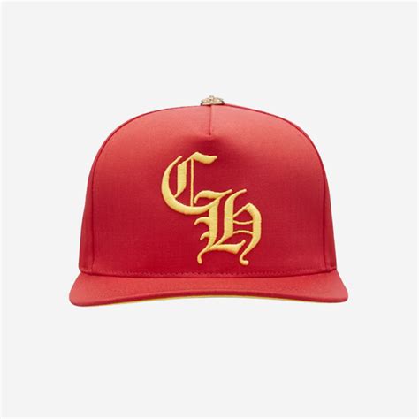 크롬하츠 Ch 골드 버튼 햇 레드 옐로우 Chrome Hearts Kream