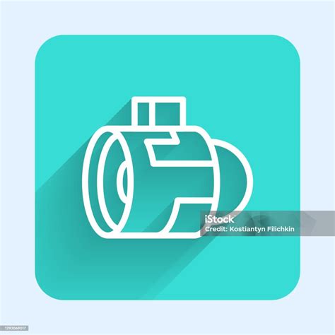 긴 그림자로 격리 된 화이트 라인 제트 엔진 터빈 아이콘 비행기 터빈 비행기 장비 제트 프로펠러 항공 서비스 모터 실행 녹색