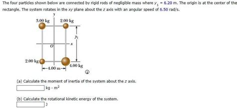 SOLVED Rectangle The System Rotates In The Xy Plane About The Z Axis