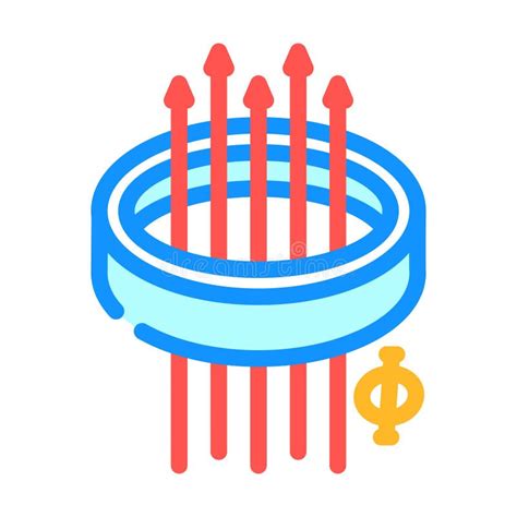 Superconducting Loop Quantum Computer Color Icon Vector Illustration