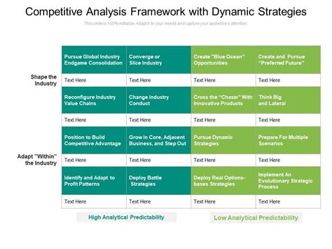 Competitive Analysis Framework With Dynamic Strategies Ppt PowerPoint Presentation Infographics