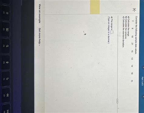 Solved Consider The Following Sample Data Values