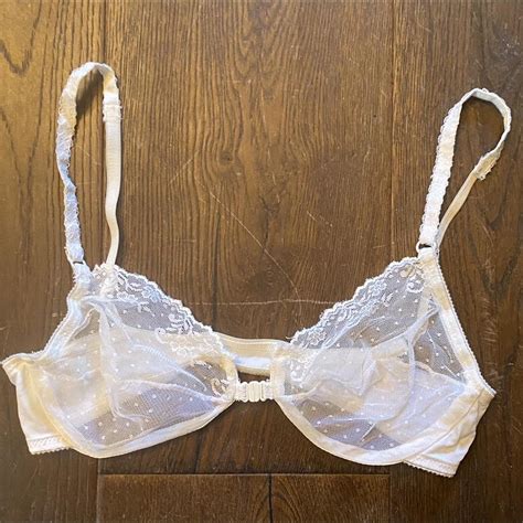 Vintage Sheer Lace Bralette Vintage Sheer Lace And Depop