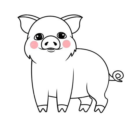 Esquema Concepto De Cerdo Vector Premium