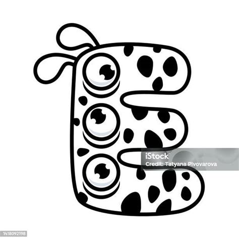 몬스터 알파벳 색칠 공부 책 얼굴이 있는 라틴어 문자 재미 있고 슬픈 괴물을 가진 아이들을위한 영어 알파벳 색칠 공부 페이지 재미있는 알파벳 만화 캐릭터 벡터 글꼴 벡터