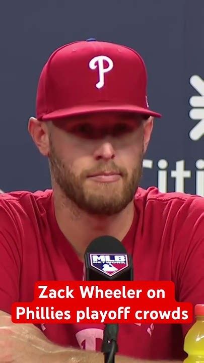 Zack Wheeler Talks On The Phillies Playoff Crowds Mlb Youtube