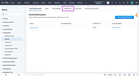 How Do You Create A Webhook In Zoho Crm