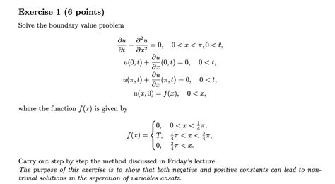 Solved Exercise Points Solve The Boundary Value Chegg