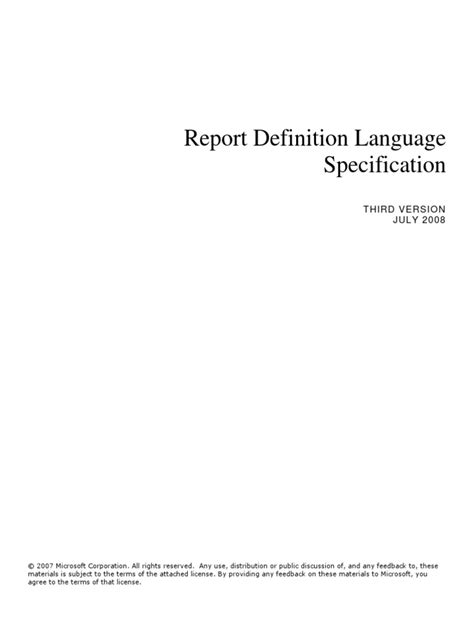 Report Definition Language Rdl Spec 08 Pdf