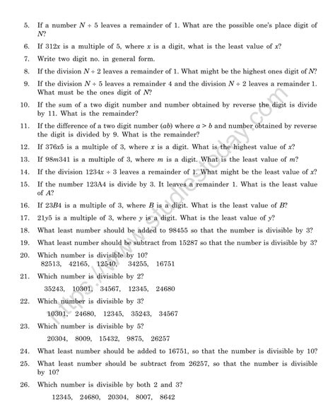 Cbse Class 8 Mental Maths Playing With Numbers Worksheet