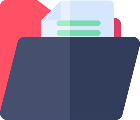 Colorful Document Folder Icon In Flat Style 25041645 Vector Art At Vecteezy
