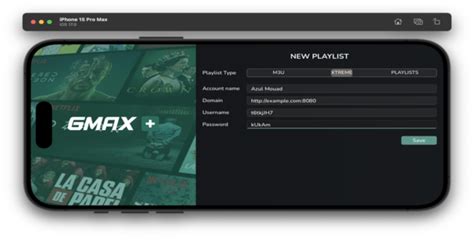 gmax iptv xtream flutter app android ios macos windows by azul