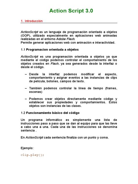 action script 3 0 pdf script de acción point and click
