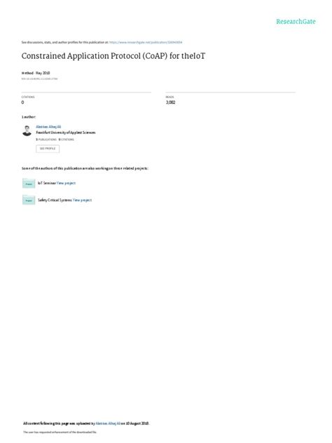 Constrained Application Protocol Coap Pdf Hypertext Transfer