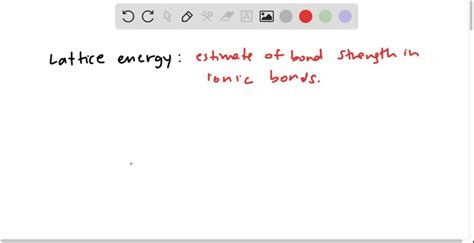 SOLVED What Is Lattice Energy And What Does It Indicate About The Stability Of An Ionic Compound