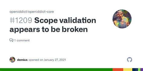 Scope Validation Appears To Be Broken · Issue 1209 · Openiddictopeniddict Core · Github