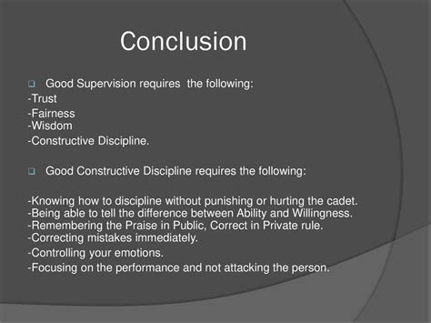 Supervision and constructive discipline - ppt download