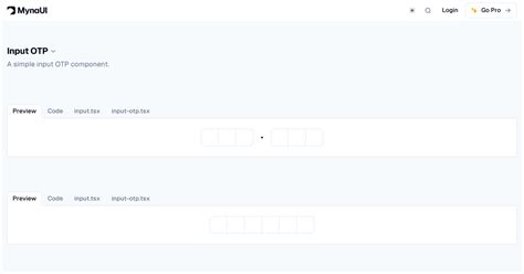 Input Otp Mynaui Made With Tailwindcss Shadcnui Radix Ui And Figma