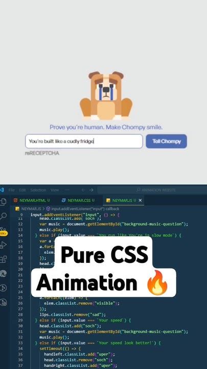 Make Chompy Smile Captcha Css Animation Youtube