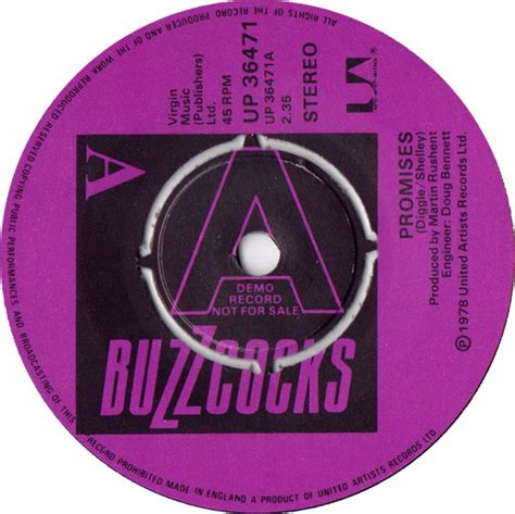 Buzzcocks Promises Vinyl 7 45 Rpm 2 More 1978 R2545702