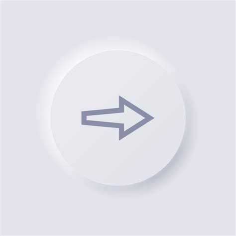 Arrow Icon White Neumorphism Soft Ui Design For Web Design