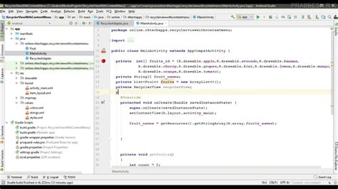 Android Tutorial 2019 Recyclerview With Floating Context Menu Youtube