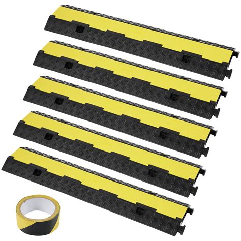 Vevor Rampa De Protección De Cable 5 Piezas 2 Vías Canaleta Pasacables