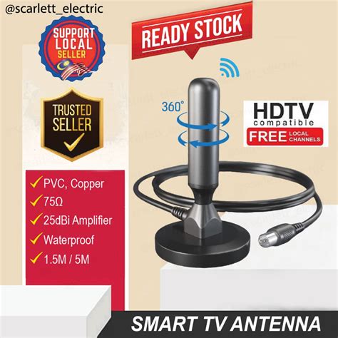 Dvb T2 Magnetic Aerial Tv Antenna Signal Amplifier Receiver Booster Hdtv Dttv Digital Tv Indoor