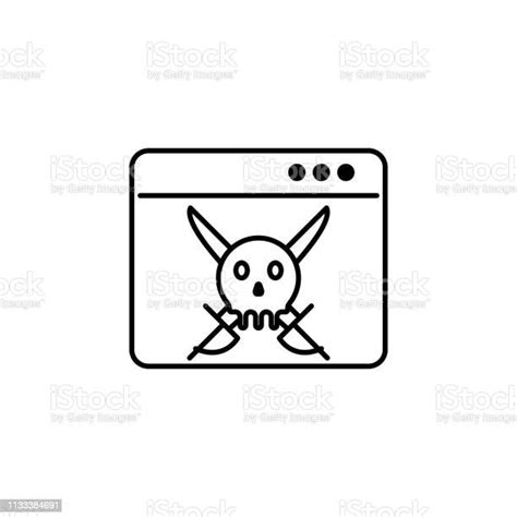 해커 흰색 바탕에 해 적 아이콘입니다 웹 로고 모바일 앱 Ui Ux에 사용할 수 있습니다 가상현실에 대한 스톡 벡터 아트 및 기타 이미지 Istock