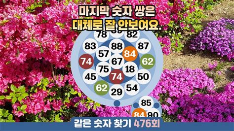같은숫자찾기 476회 마지막 숫자 쌍은 대체로 잘 안보여요 같은숫자찾기 퀴즈 치매예방퀴즈 두뇌운동 Number