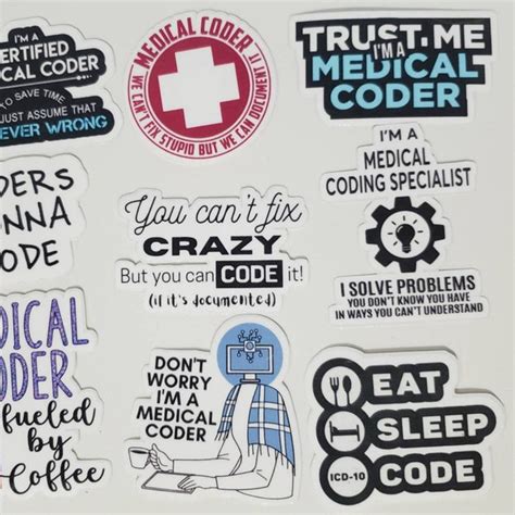 medical coding ts medical coder stickers ccs stickers cca