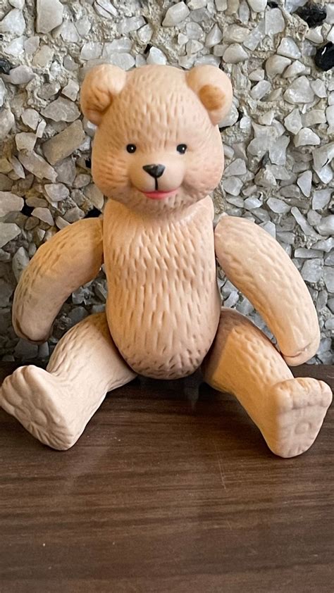 Porcelain Teddy Bear With Hinged Joints Etsy