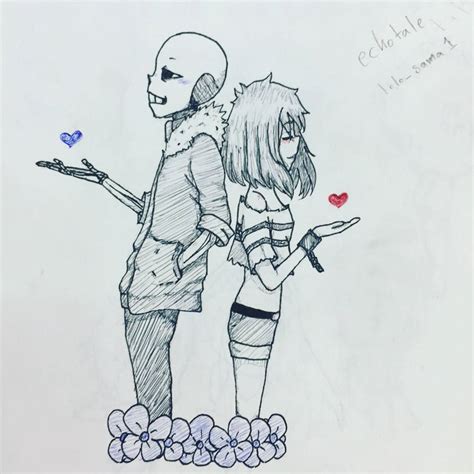 Echotale Sans X Frisk By Lolo Sama1 On Deviantart