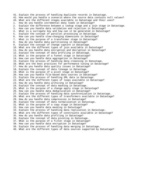 Datastage Scenario Questions Pdf Information Science Computing