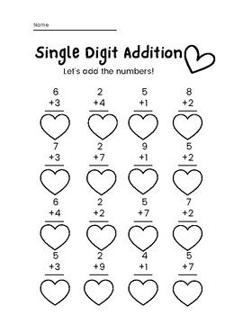 Single Digit Addition By E Wilding TPT