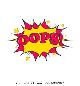 Comic Boom Speech Bubble Oops Icon Stock Vector (Royalty Free) 2381408287 | Shutterstock