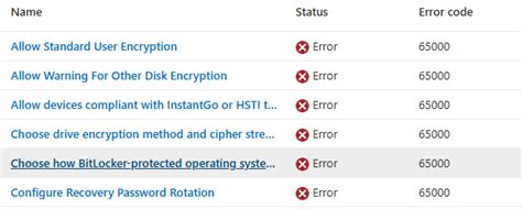 Bitlocker Policies Failing In Intune With 65000 During Autopilot