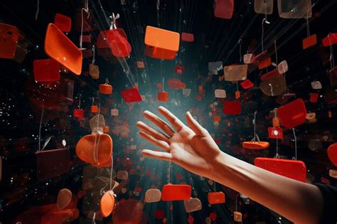 Premium Photo Abstract Visualization Of Hands Reaching For Generative Ai