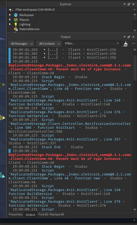 Knit Parent Must Be A Type Instance Scripting Support Developer Forum Roblox